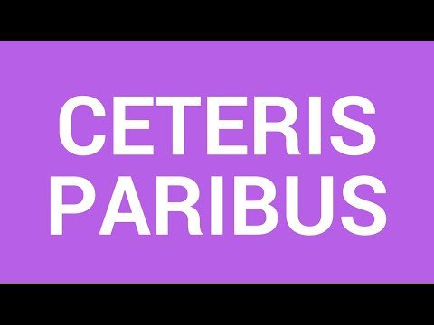 Ceteris paribus