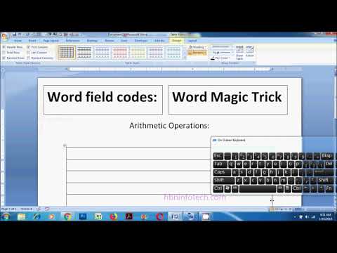 شرح Word Field Codes Word Magic Trick معتمد - منصة معارف