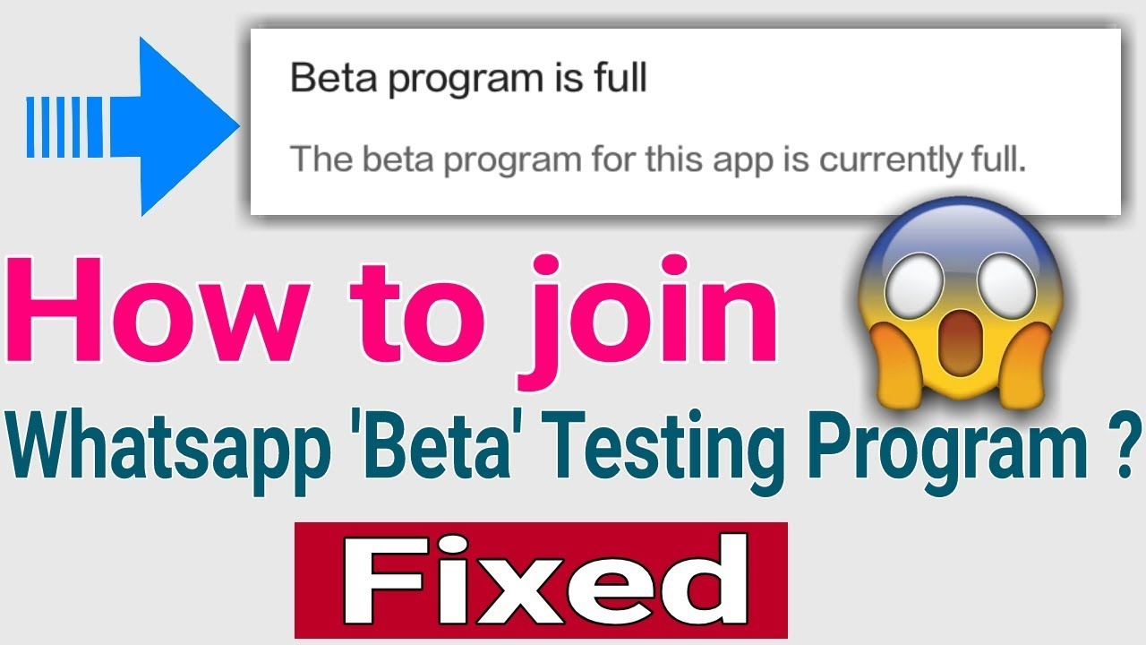 How to join whatsapp Beta testing program even showing beta program is full..!!!