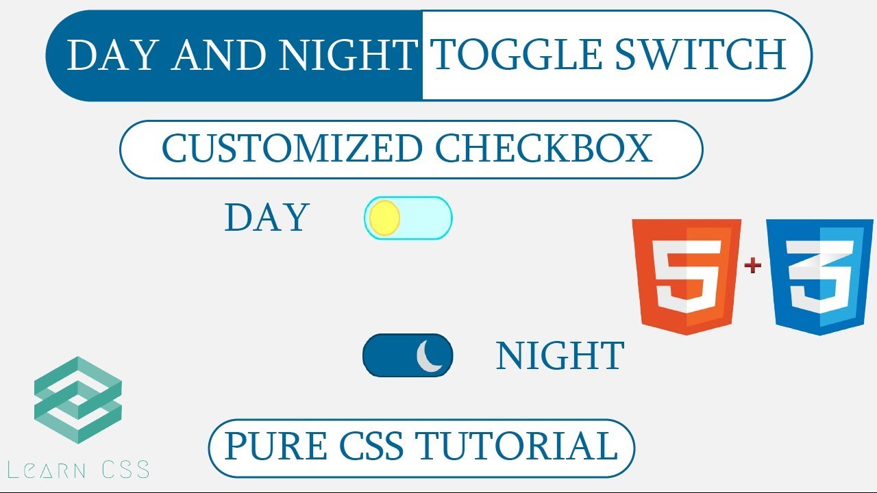 Day Night Toggle-Customized Radio Button-Pure CSS Tutorial.