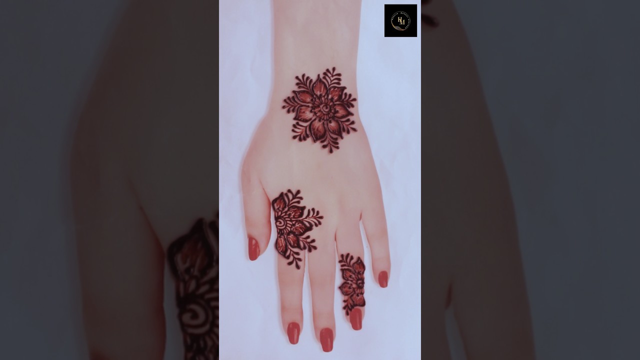 Easy tikki mehndi design 😍 #youtubeshorts #shortvideo #shortsfeed #shorts #eidmehndi #tikki #new
