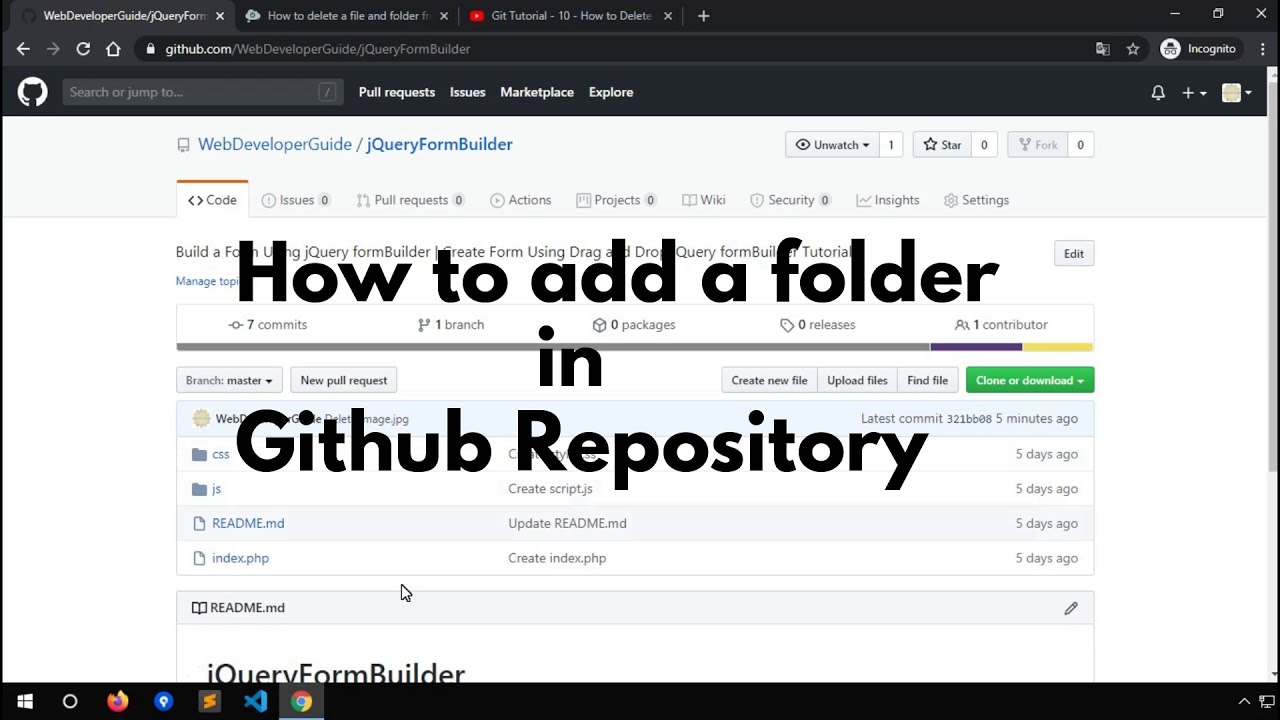 How to add a folder in Github Repository | Adding a folder in GitHub's web interface #github