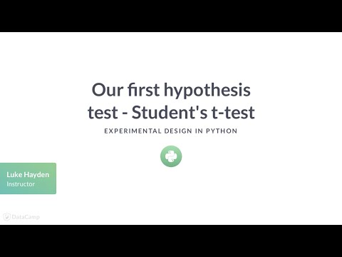 Python Tutorial: Student's t-test