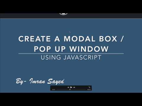Learn Create Modal Box Pop Up Window using javaScript - Mind Luster