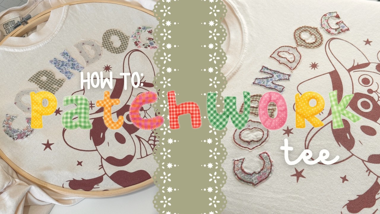 Detailed Step-by-Step Patchwork Tee Tutorial 🌼🐶🌸 Quilt Con Prep