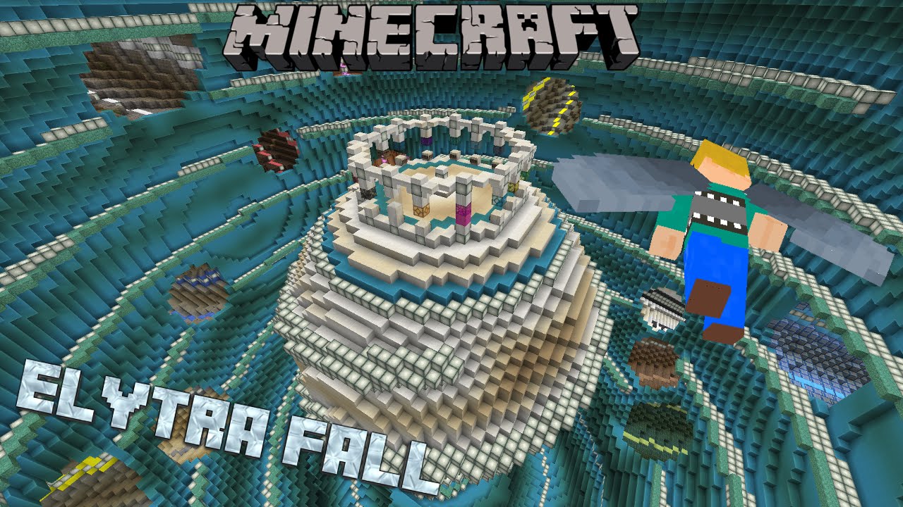 Minecraft Map: Elytra Fall SO MANY TUNNELS!