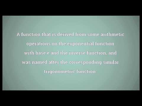 Hyperbolic function Meaning