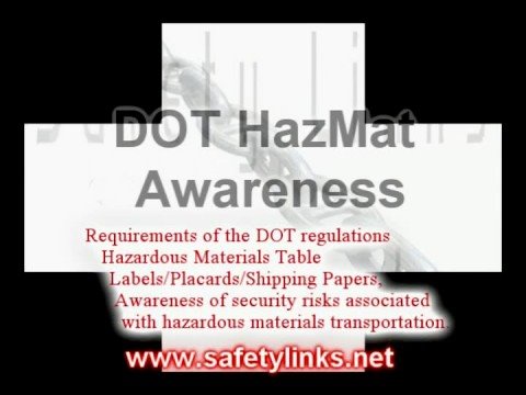 DOT HazMat Awareness Course