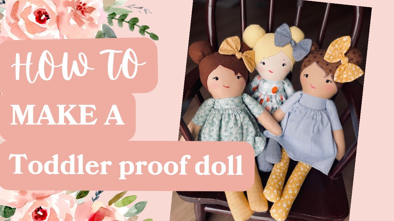 Use this unique technique to make a toddler proof doll! Cloth doll tutorial for beginners