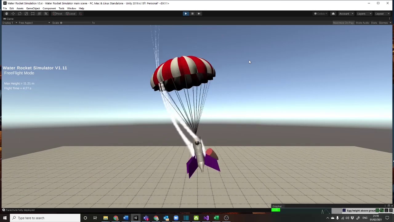 Water Rocket Simulation Development Show Reel 2021