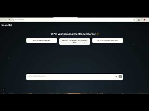 MentorBot- Your personal mentor for AI and Mathematics
