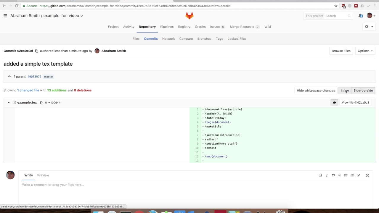 Using git for collaborative LaTeX