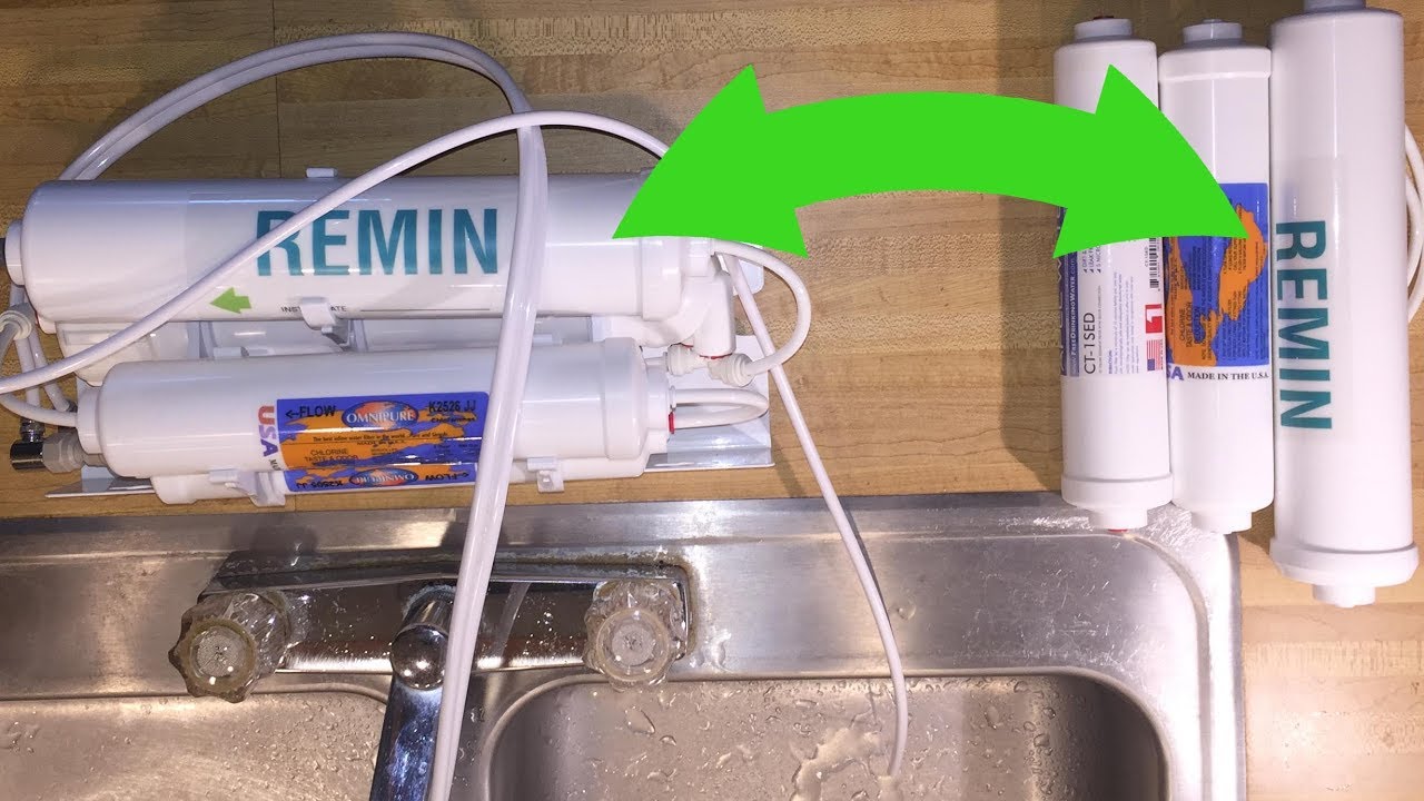 RO inline filters quick connect change