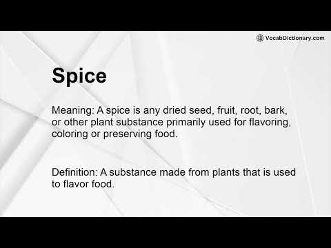 Spice Meaning
