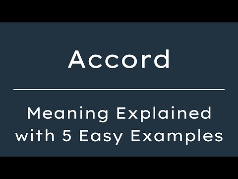 Accord Meaning in English With 5 Example Sentences, Accord Meaning in English