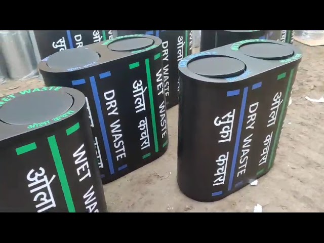 Recycle Bin - Black duo dastbin stainless steel Manufacturer from New Delhi