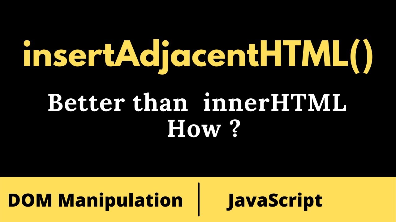 insertAdjacentHTML in Javascript | DOM | Javascript interview question and Answer