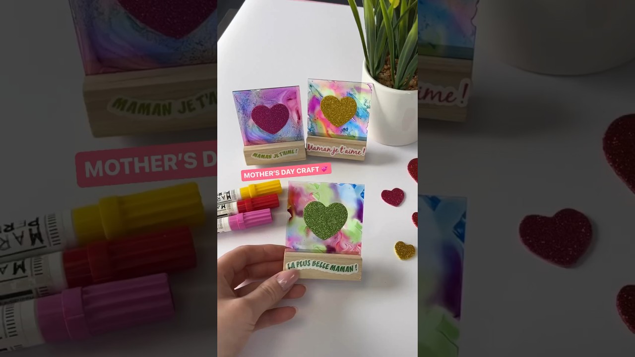 DIY fête des Mères 💞 Mother’s Day craft / easy tie and dye #diy #craftideas #bricolage #mothersday