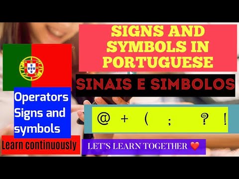 Special symbols and signs in Portuguese || Símbolos e sinais especiais em português || operators