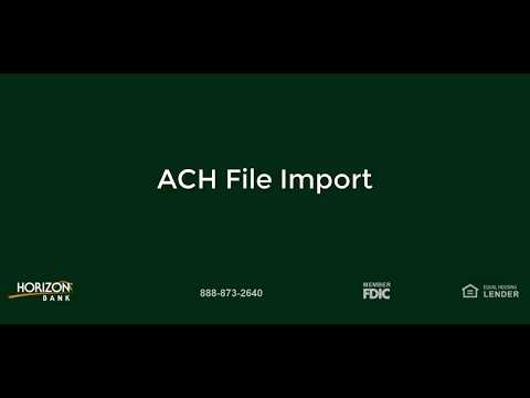 ACH File Import