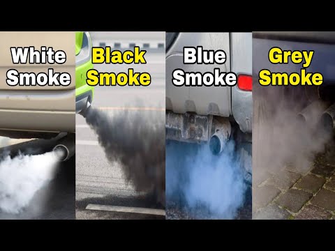 4 Types of Car Exhaust Smoke Explained in Urdu Hindi | White | Black | Blue and Grey Smoke