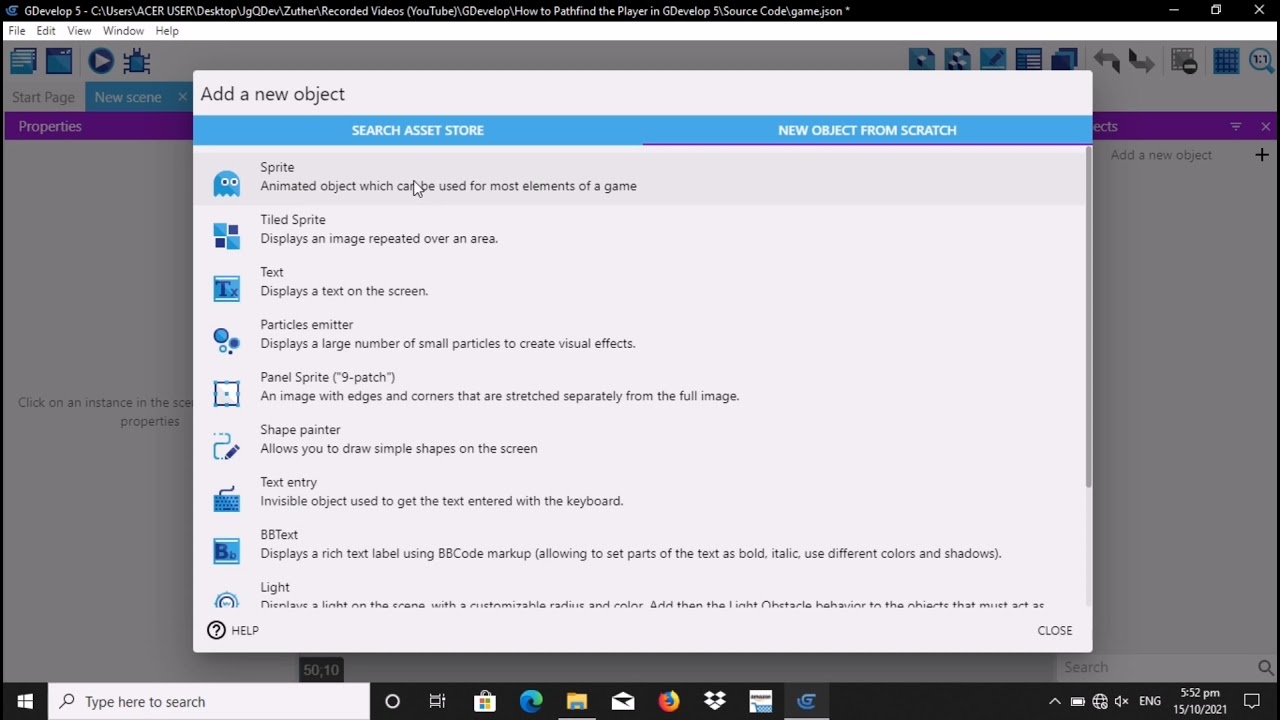 How to Create a Basic pathfinding player in GDevelop