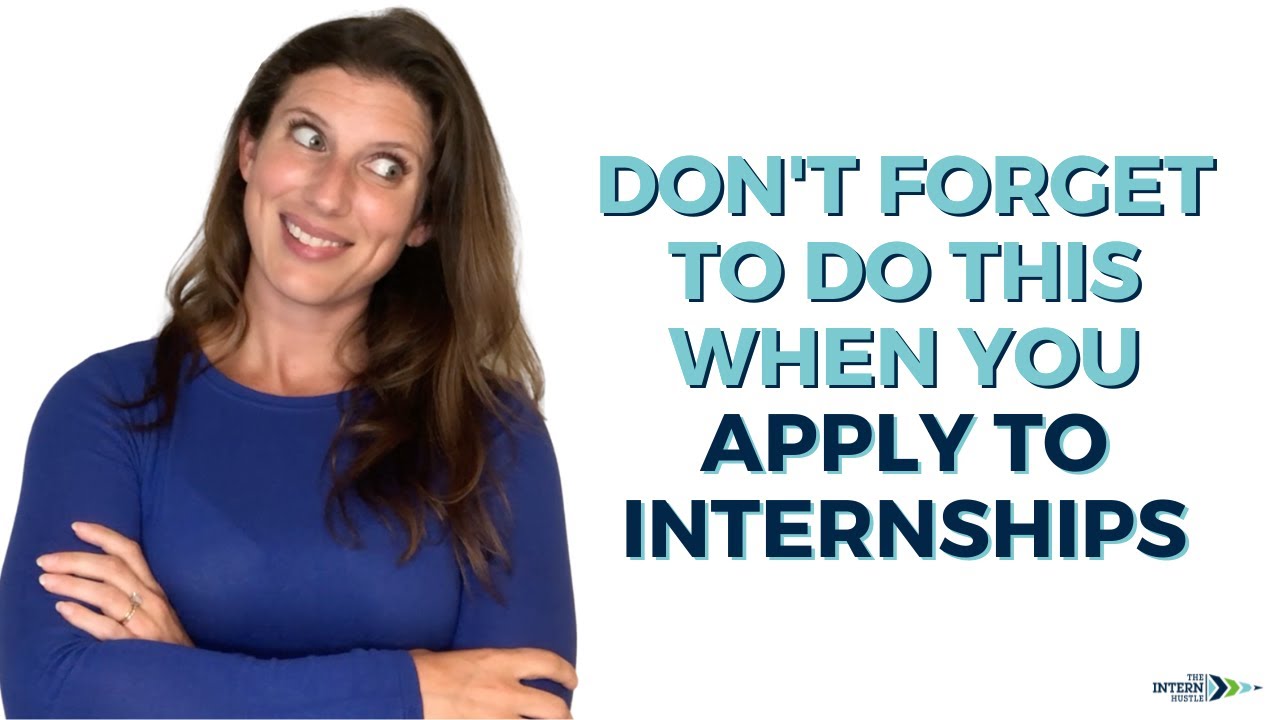 How to Apply for an Internship - 3 Things You MUST Do!