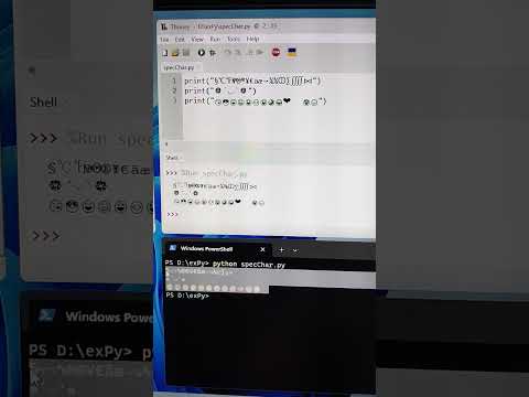 Special character and emoji printed in Python