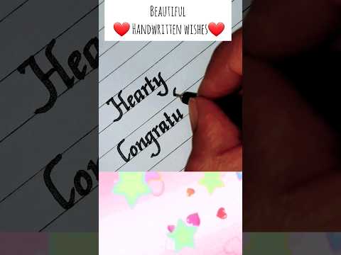 Hearty Congratulations❤ Calligraphy✍ #handwriting #shorts