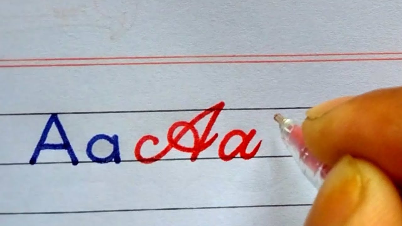 Cursive VS Print writing Atoz | Cursive Letters