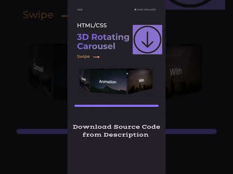 3D image Rotating carousel | with source Code
