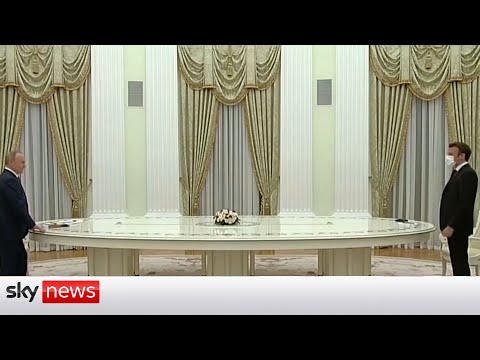 Macron and Putin meet in Moscow as tensions over Ukraine mount