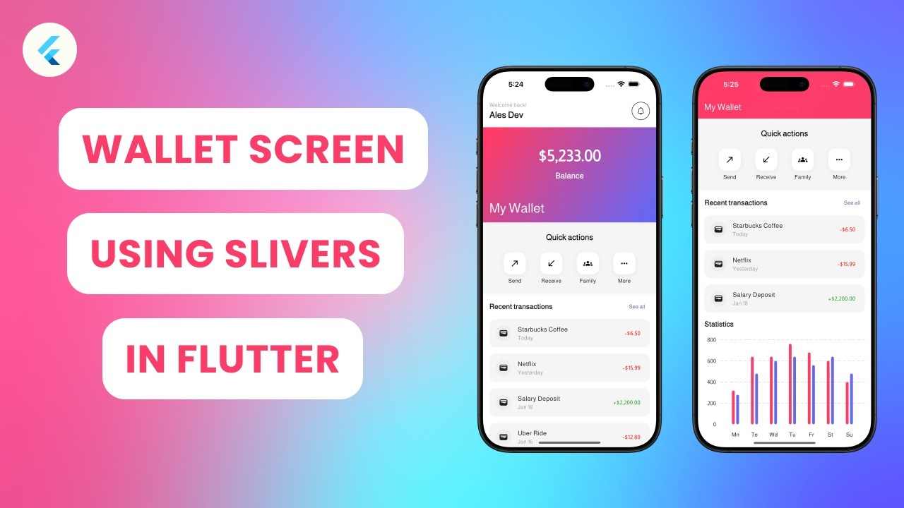 Mastering Slivers in Flutter: Dynamic Scroll Effects & Wallet Screen Design | Flutter Tutorial