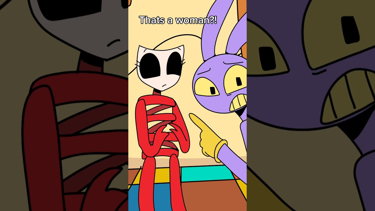 THATS A WOMAN?‼️😱💅| ft. Jax, gangle, kinger The Amazing digital circus Animation #tadc #shorts