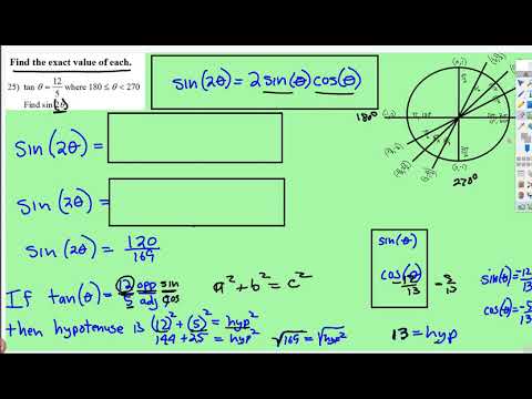 Double Angle Identity Review - Sine