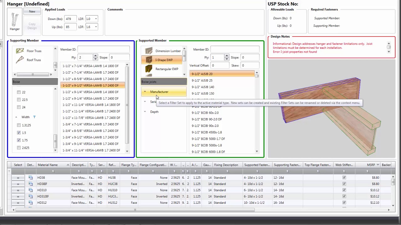 SOFTWARE - MiTek Specifier - Quick Select