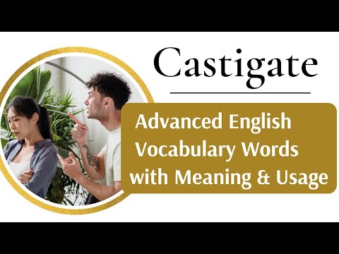 English vocabulary with Urdu Meaning| Advanced English Vocabulary | Castigate Meaning in Urdu