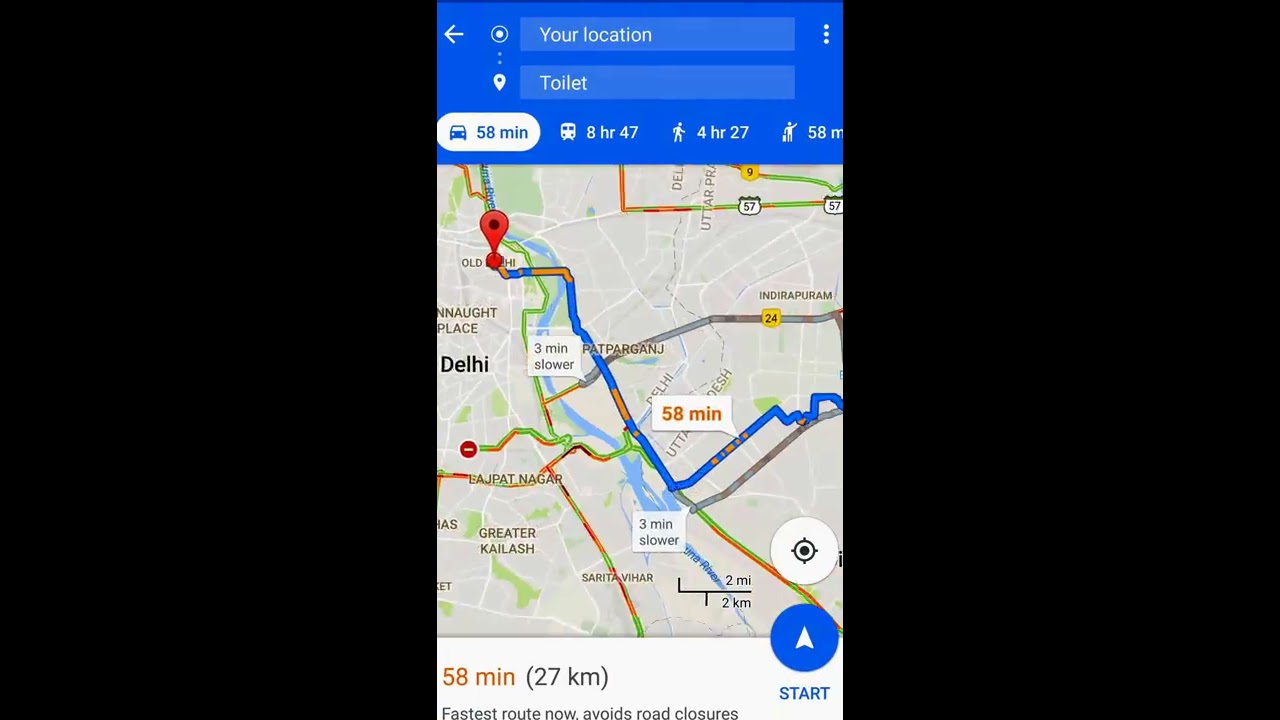 How to locate toilets using Google toilet locator app in India