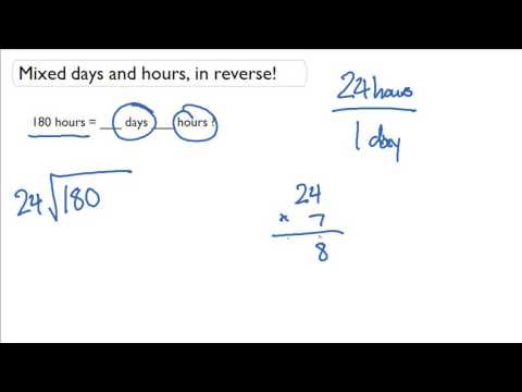 Convert hours into mixed days and hours