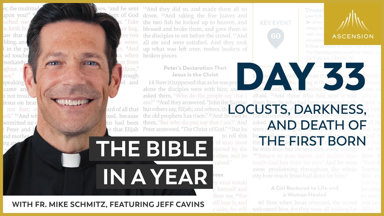 Day 33: Locusts, Darkness, and Death of the First Born — The Bible in a Year (with Fr. Mike Schmitz)