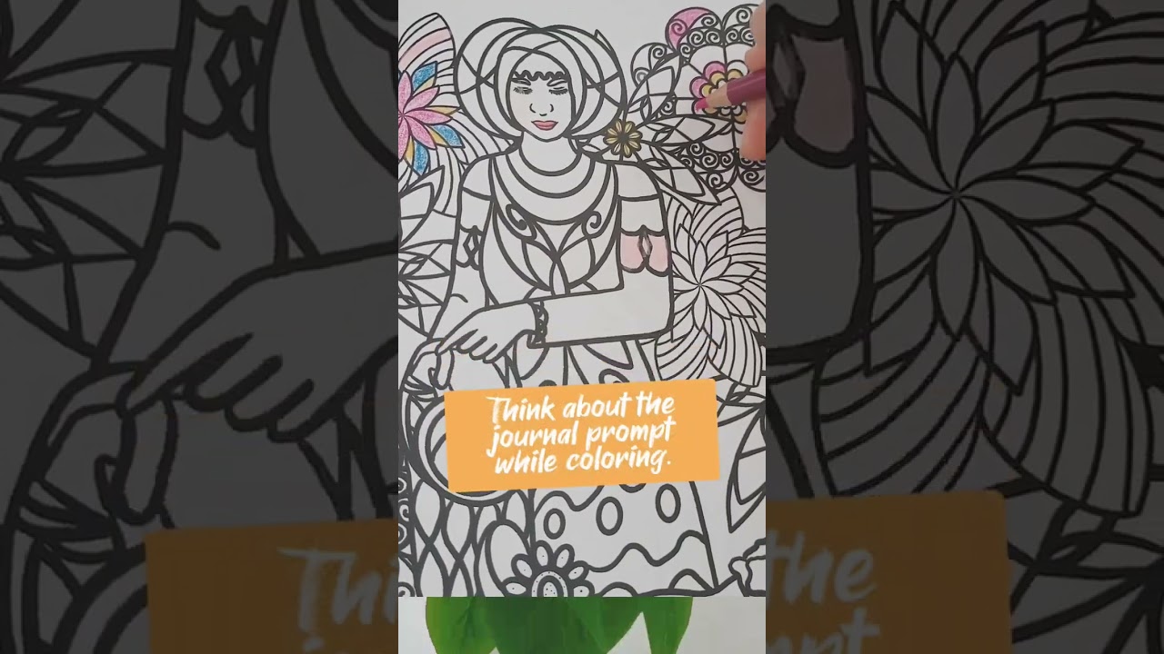 The Art of Self-Reflection - A Coloring Book with 55 Inspiring Themes and Journal Prompts