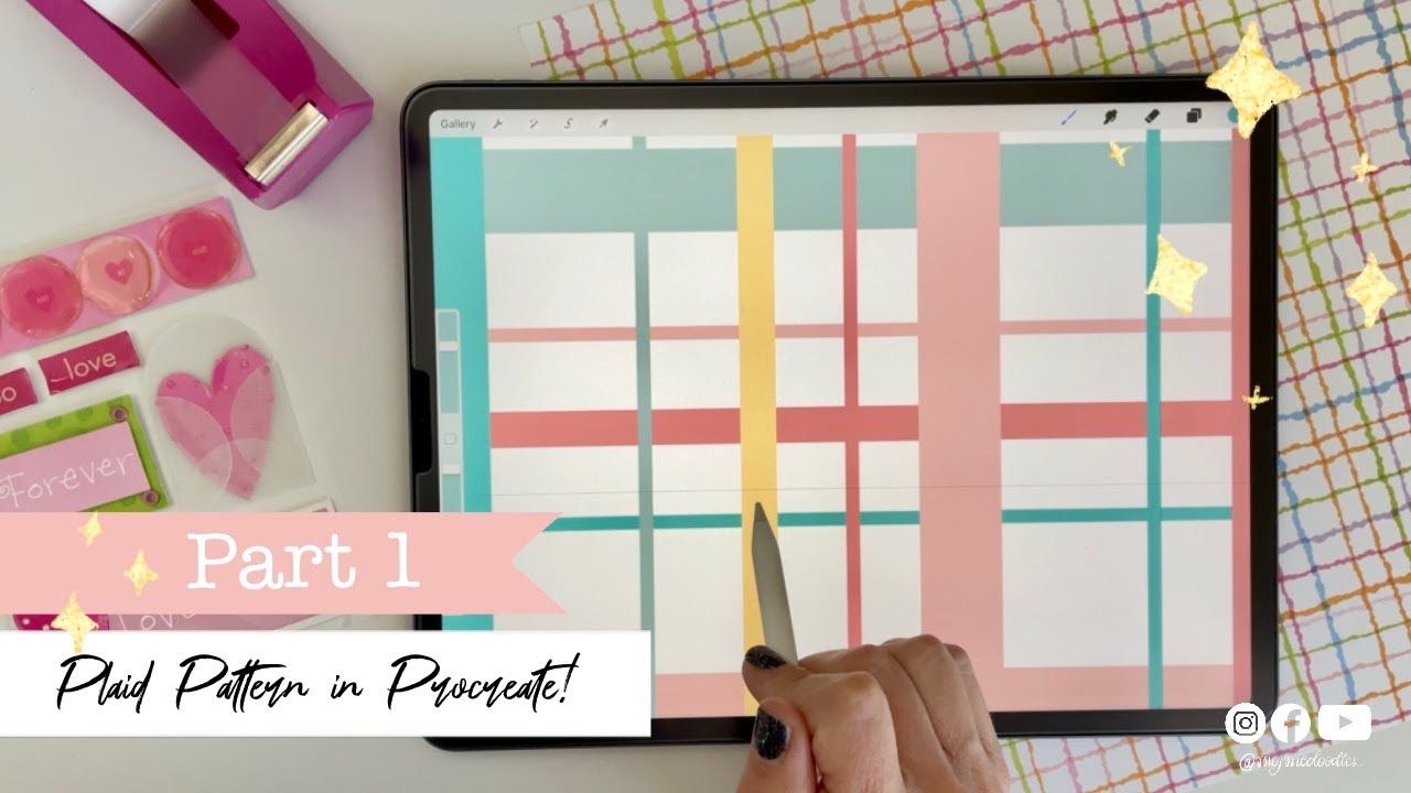 How to make a Plaid Repeat Pattern in Procreate! || Procreate Surface Pattern