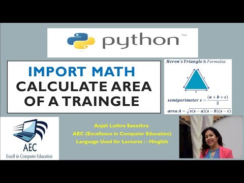 Program to find area of a Traingle using Herons formula in Python