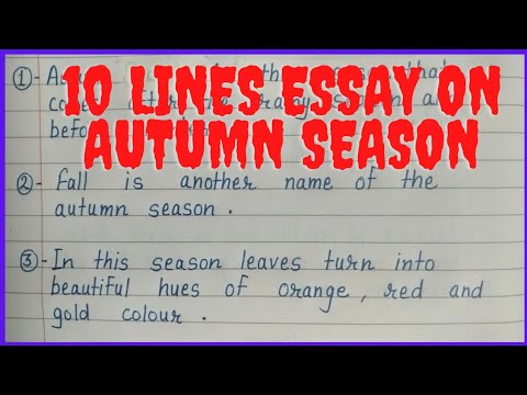 10 lines essay on Autumn Season in English // essay on sharad ritu in English// Content Writer ✍️