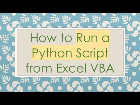 How to Run a Python Script from Excel VBA