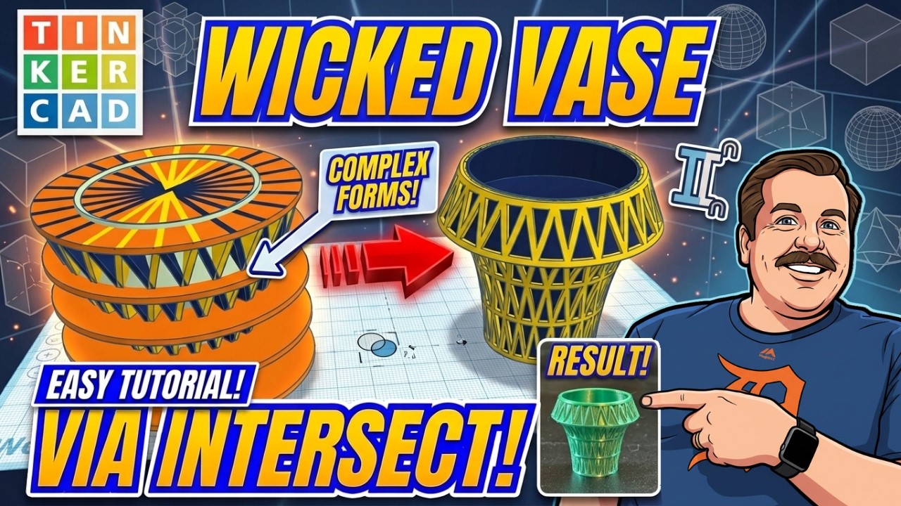 Wicked Tinkercad Vase: Intersect, Sketch, & Revolve Wizardry! 💯🔥