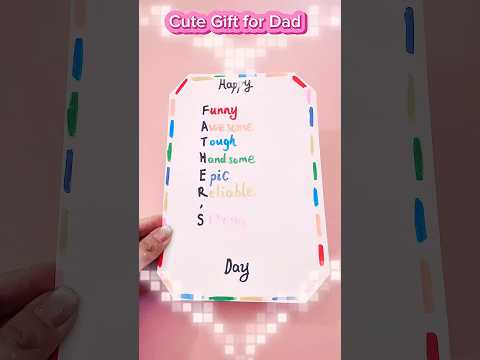 Genius Father's Day Card Idea! Spell FATHER with His Best Qualities (So Easy!)" #diy #cardcreations