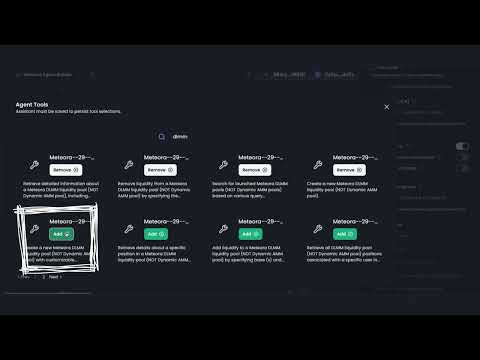 Build a Meteora LP Agent by UnifAi Agent Builder (Step-by-Step Tutorial)