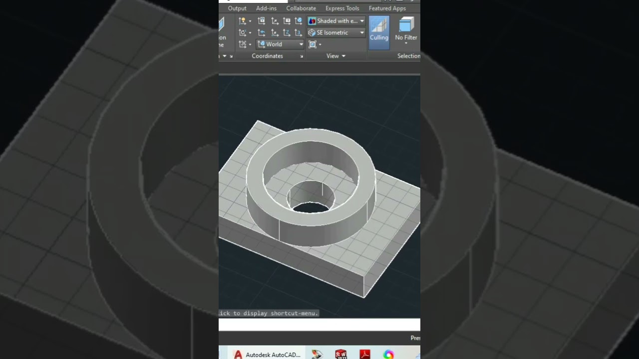 Autocad 2D to 3D conversion | Autocad 2D to Autocad 3D conversion | easy short Videos in autocad