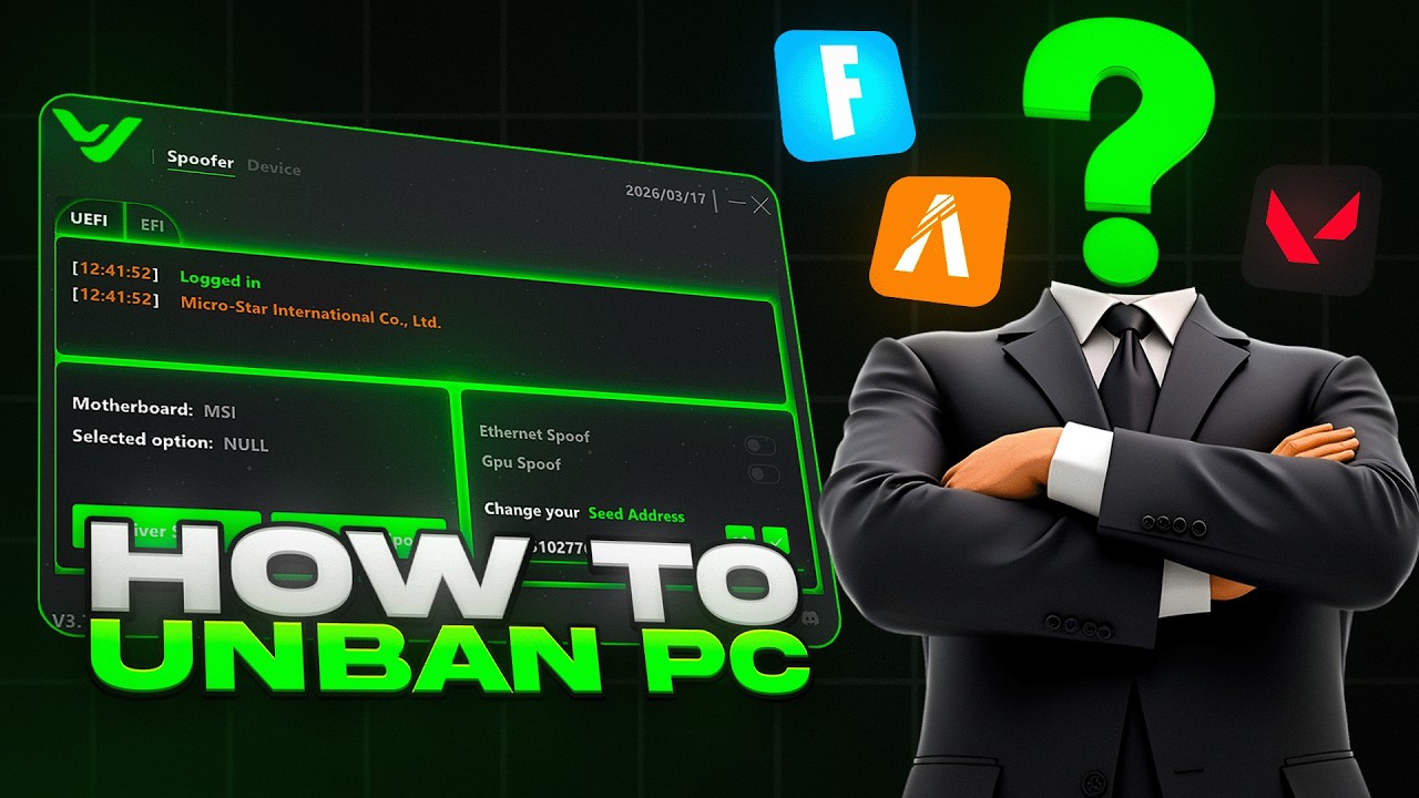 HWID Spoofer With NO PC Reset - The Only Method To UNBAN Yourself From ANY GAME!